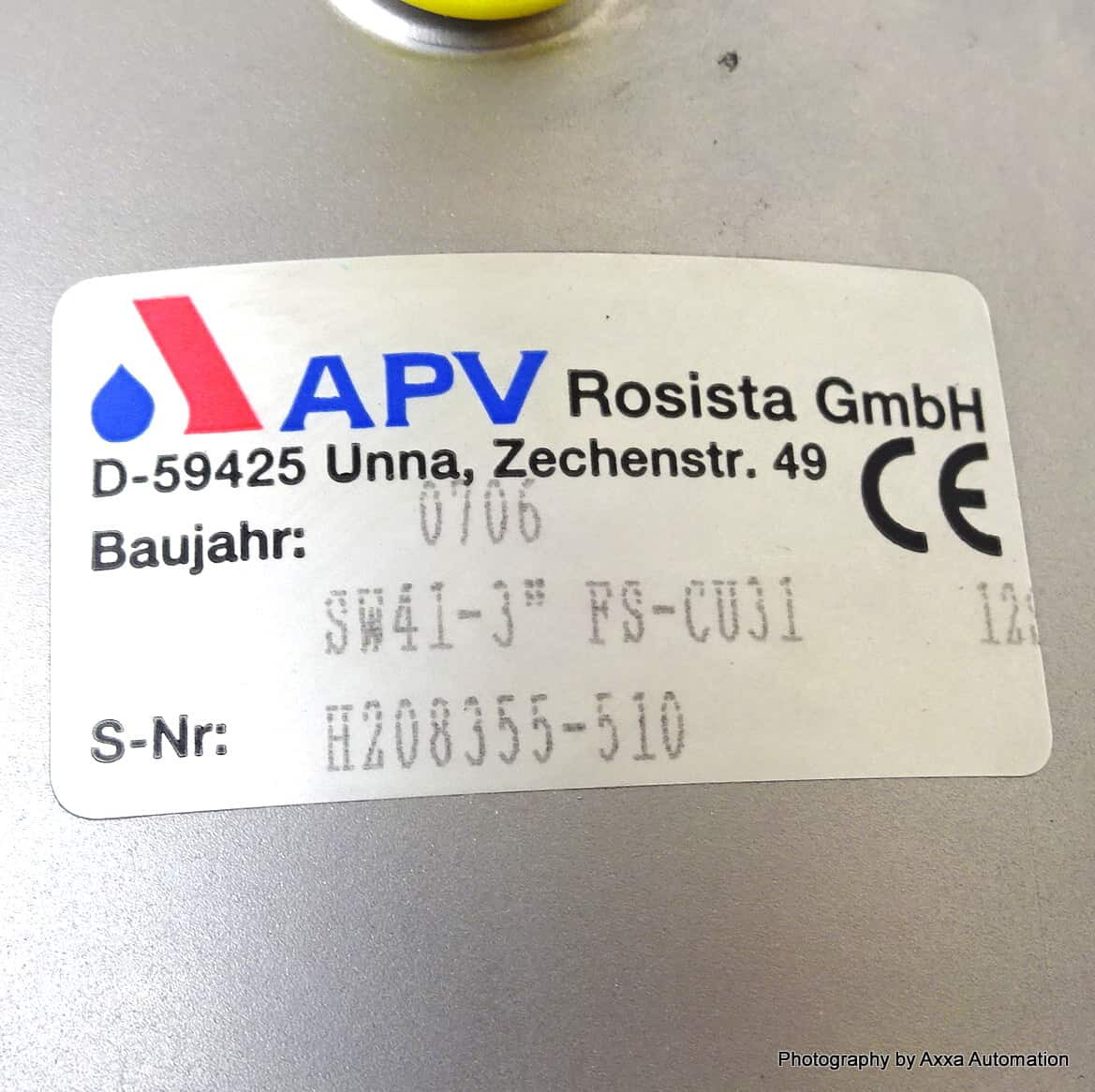 Single Seat Valve SW41-3"FS-CU31 APV 12S H208355 SW413FSCU31 *New ...