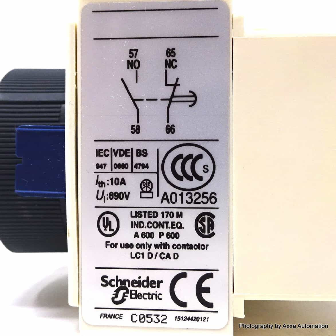 Time Delay Block LADR4 Telemecanique 10-180s 038623 - Axxa - Motor ...