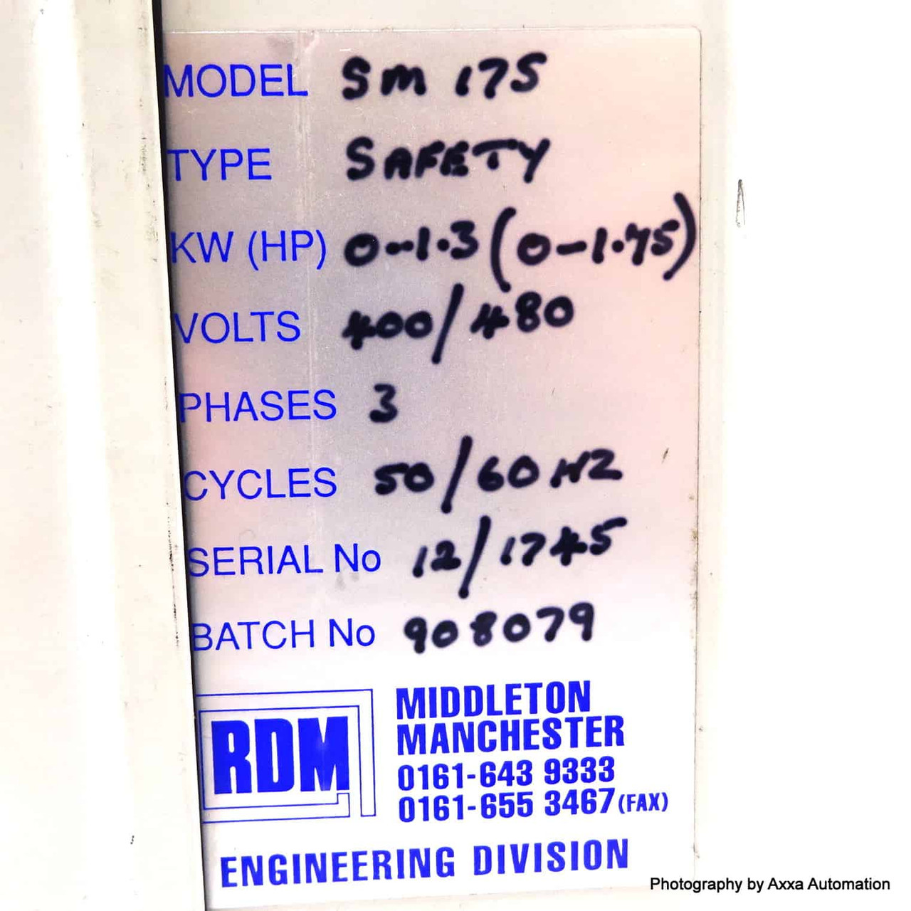 D.C Injection Brake SM17S RDM Engineering DRIVLOC *New* - Axxa - Motor ...