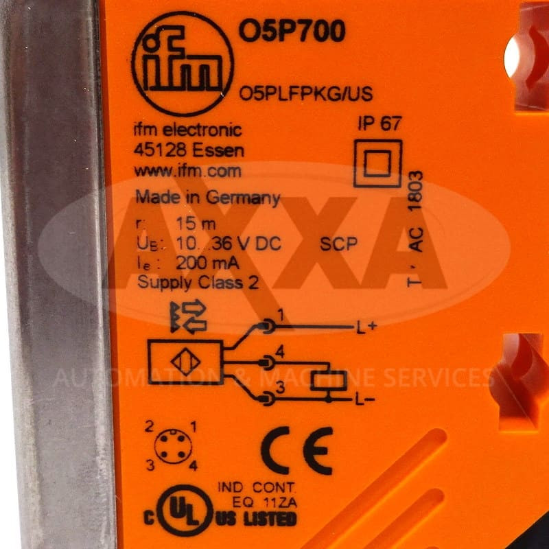 Photoelectric Distance Sensor O5P700 IFM O5PLFPKG/US100 - Axxa - Motor ...