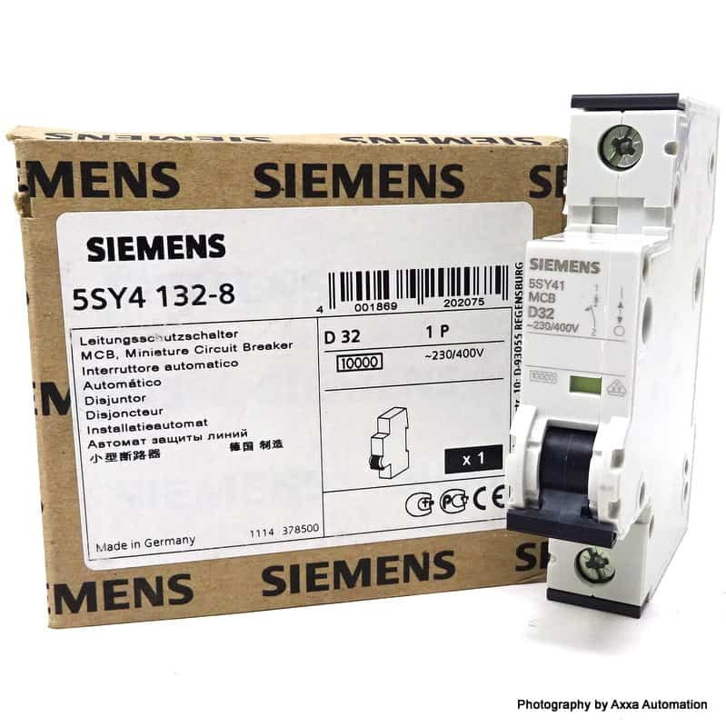 1P Circuit Breaker 5SY4132-8 Siemens 32A D-Curve 5SY41328 - Axxa ...