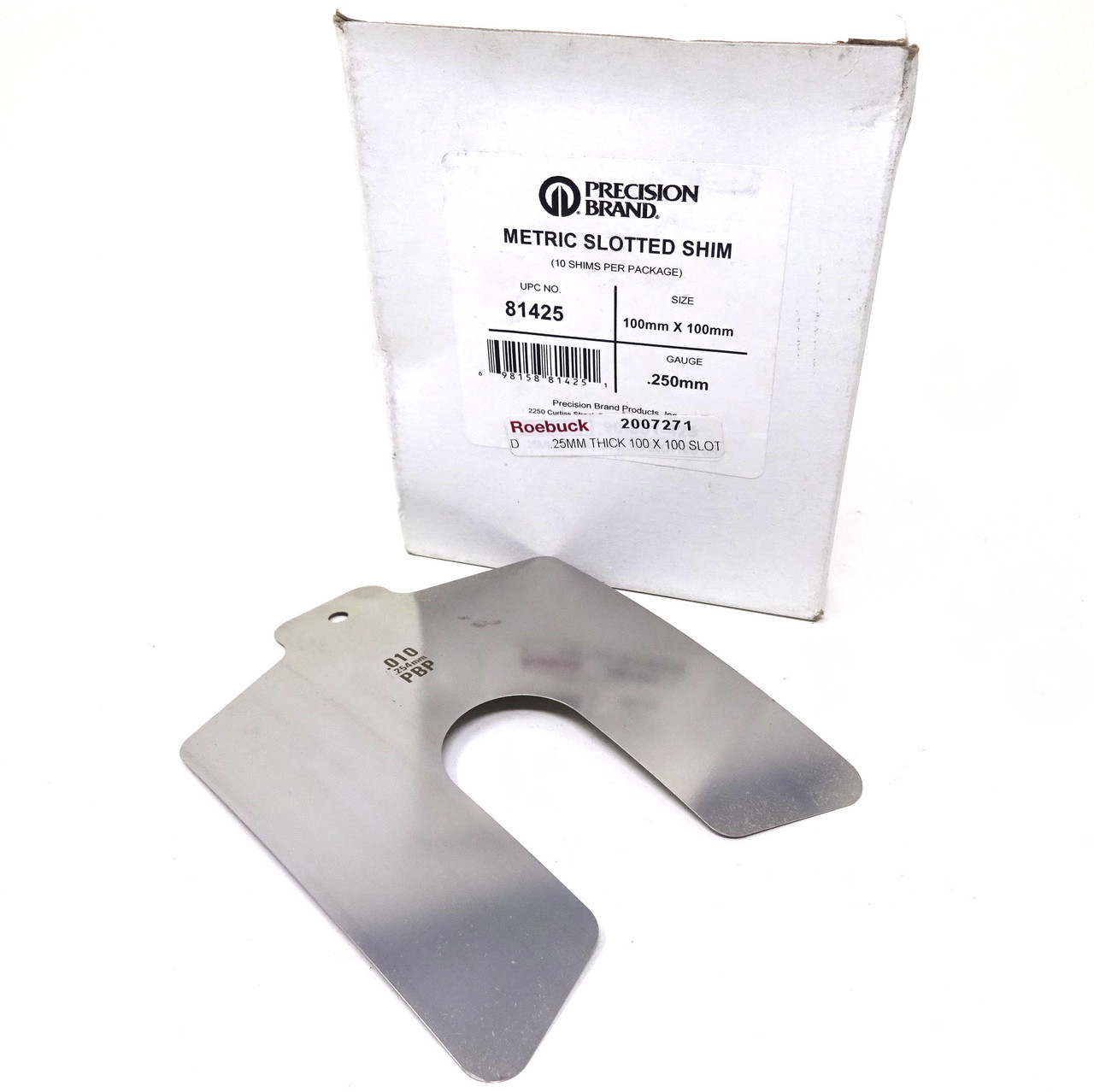 Metric Slotted Shim 81425 Precision Brand 100mm x 100mm 25mm *Pack of ...