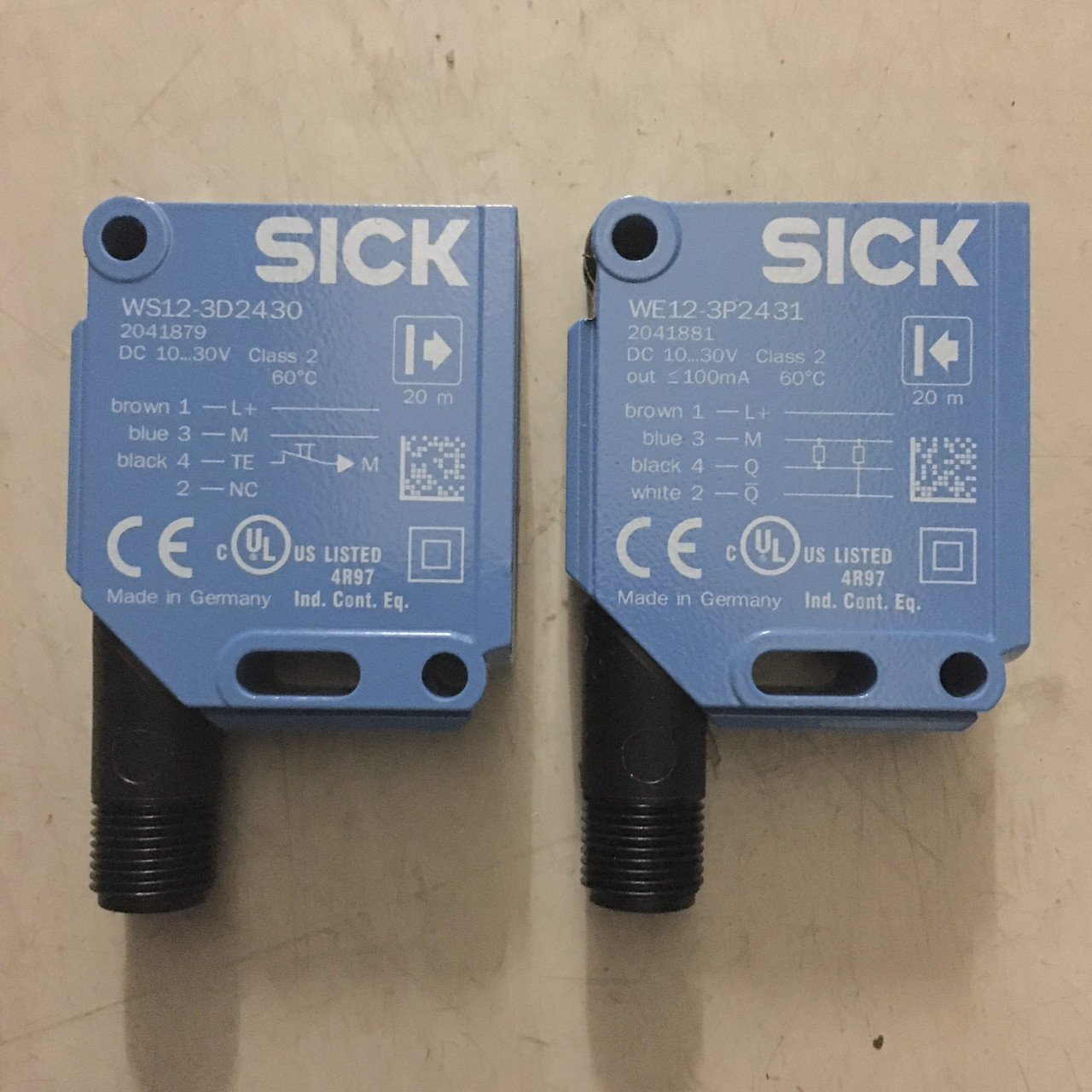 Photoelectric Sensor WSE12-3P2431 SICK (WS12-3D2430 + WE12-3P2431 ...