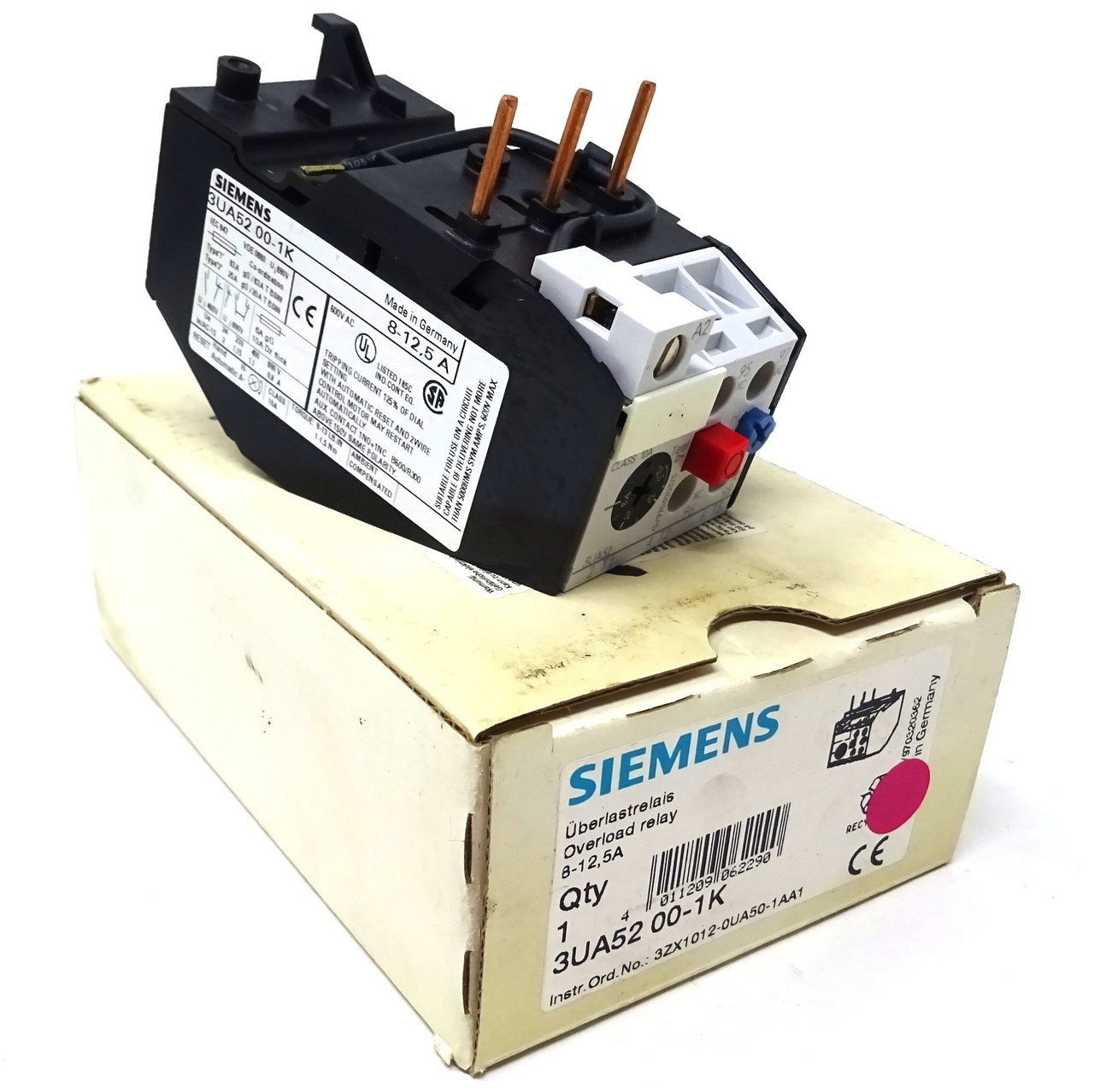 Overload Relay 3UA5200-1K Siemens 8-12.5A - Axxa - Motor Control ...