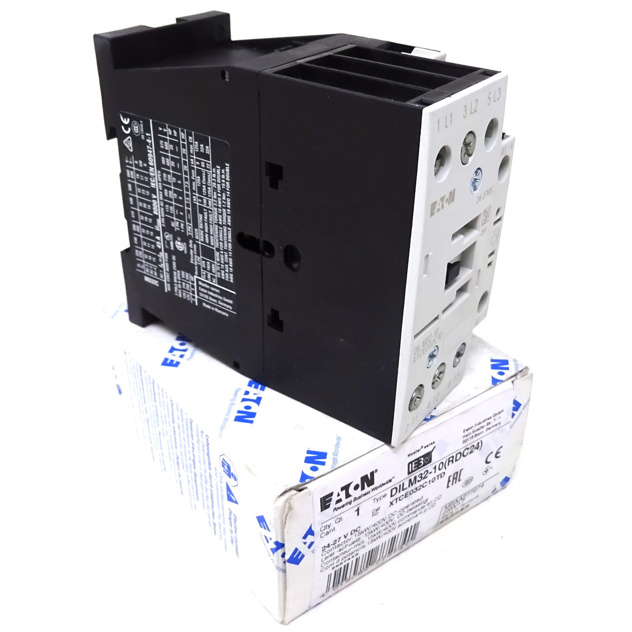 Contactor DILM32-10-RDC24 Eaton 15kW 24VDC 1NO - Axxa - Motor Control ...