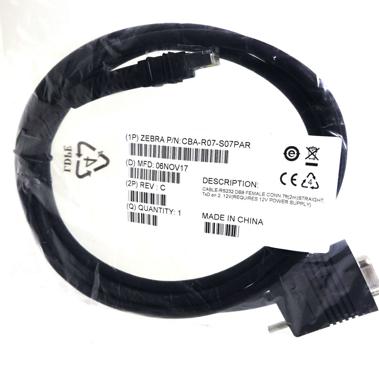 Cable CBA-R07-S07PAR Zebra RS232 Straight 7ft - Axxa - Motor Control ...