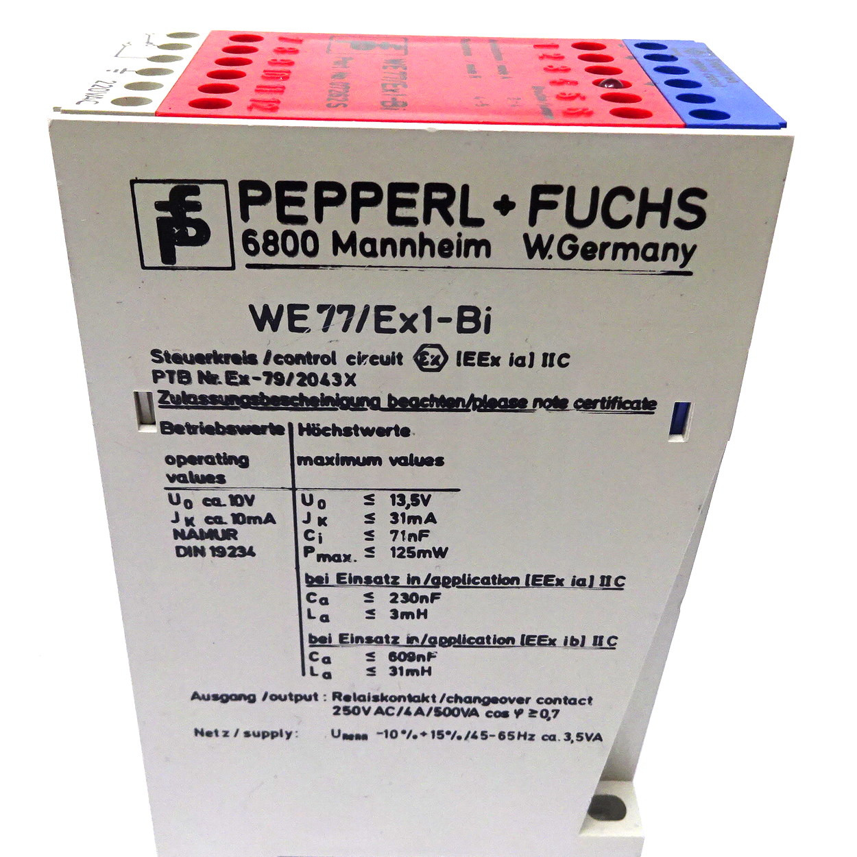 Switch Amplifier WE77/Ex1-Bi Pepperl+Fuchs 072625 *New* - Axxa - Motor ...