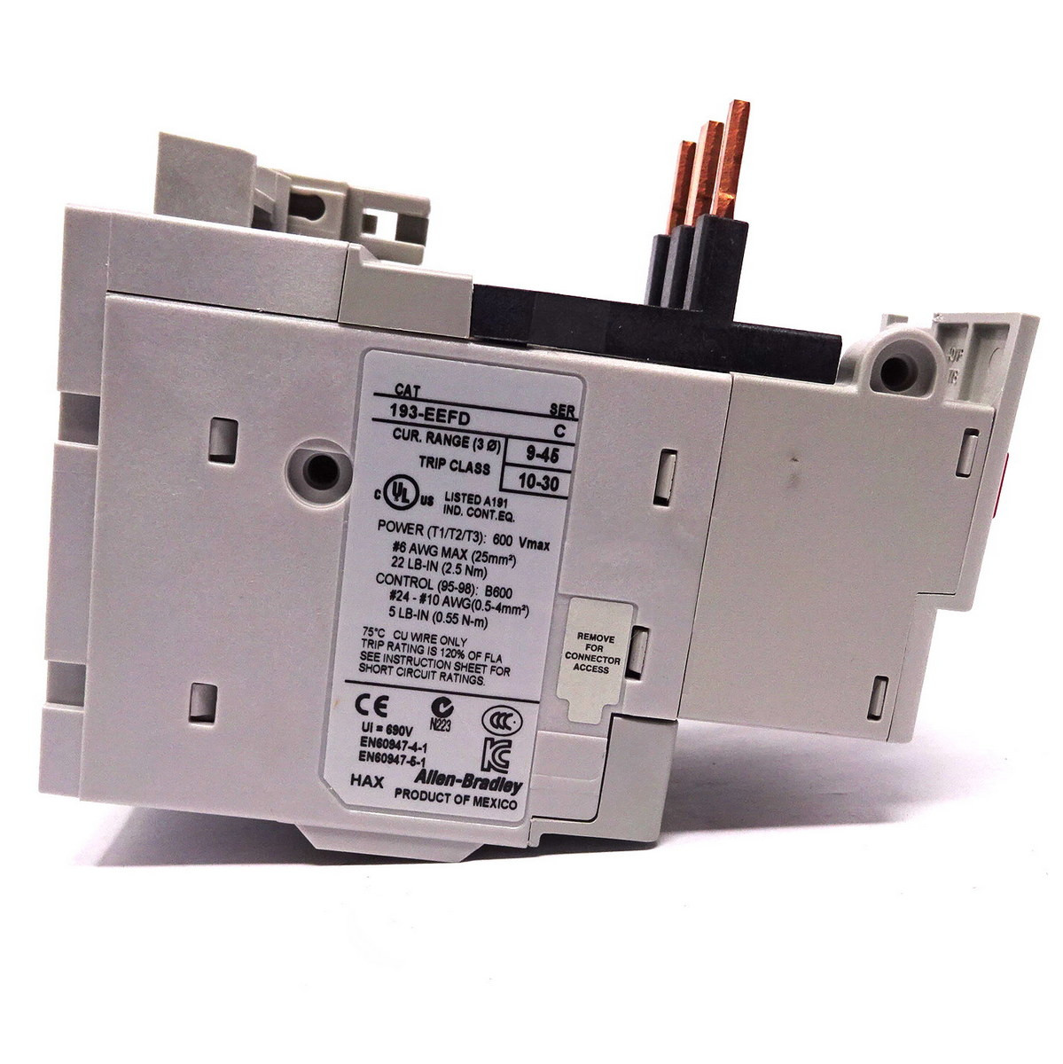 3P Overload Relay 193-EEFD Allen-Bradley 9-45A - Axxa - Motor Control ...