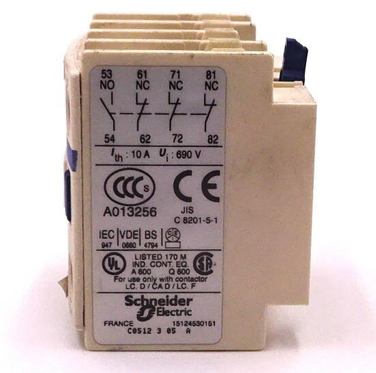 Auxiliary Contact Block LADN13 Telemecanique 1NO 3NC 10A 690V *Used ...