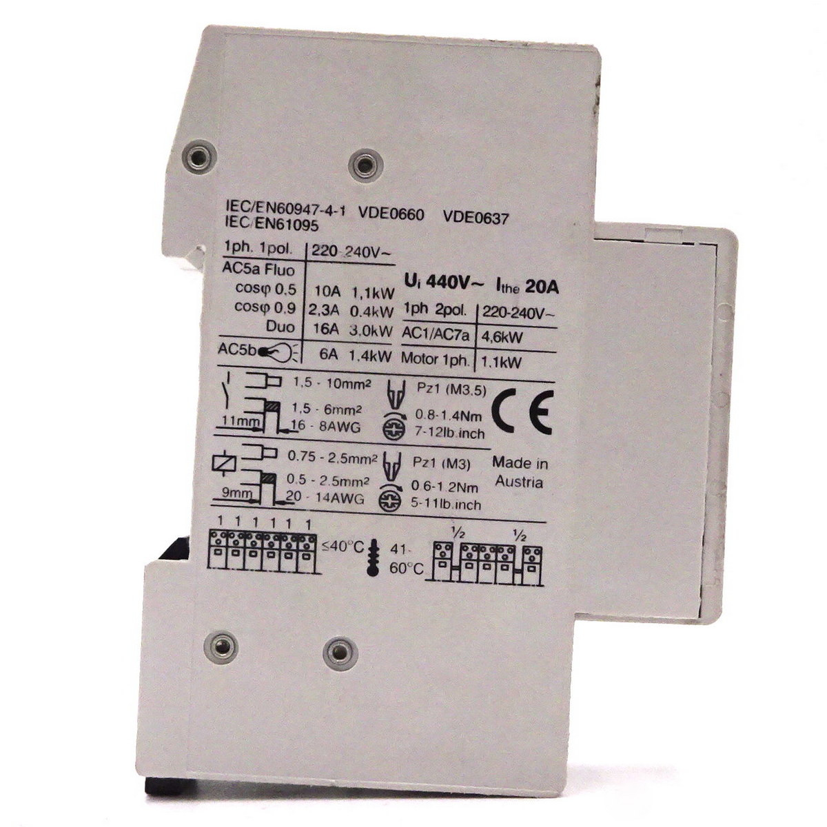 Contactor HC20-20-20 IMO Twin Pole 20A *New* - Axxa - Motor Control ...