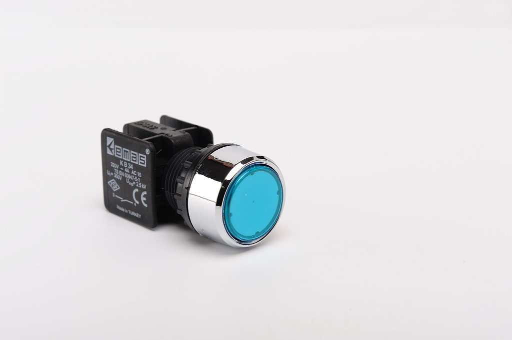 Push Button 1NO Blue KB34DM EMAS - Axxa - Motor Control & Automation