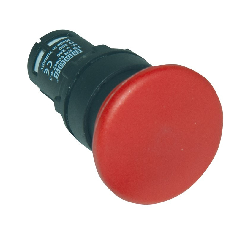 Mushroom Push Button Red 1NC MB200MK EMAS - Axxa - Motor Control ...