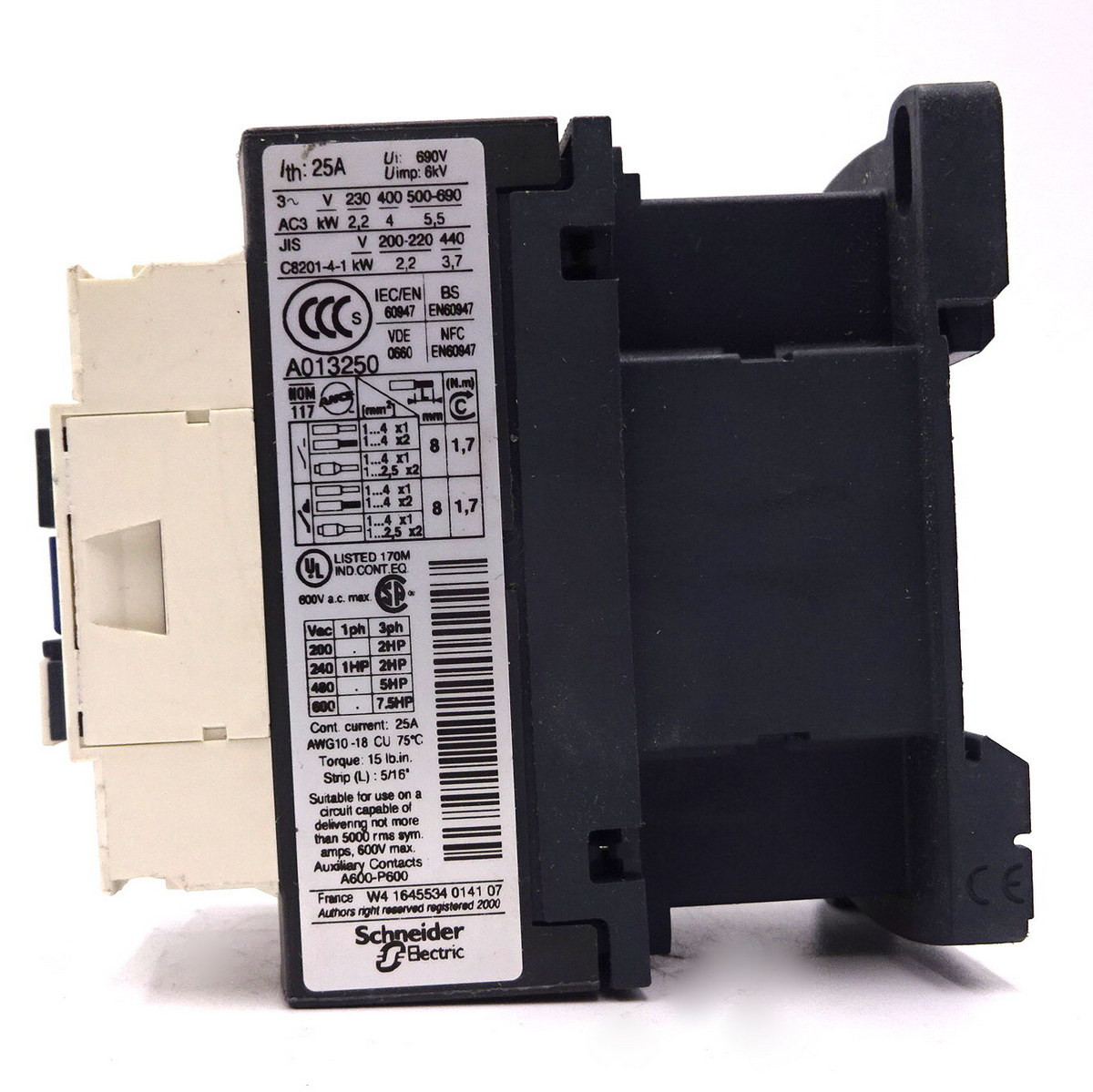 Contactor LC1D09P7 Telemecanique 4kW 230VAC 3P *New*