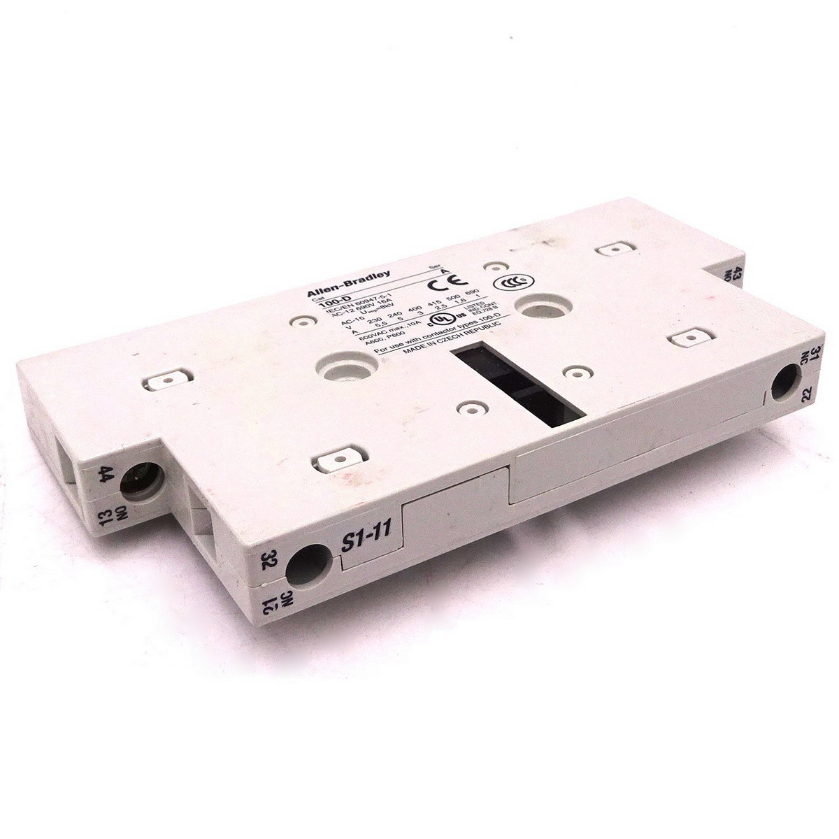 Auxiliary Contact Block 100-DS1-B11 Allen-Bradley - Axxa - Motor ...