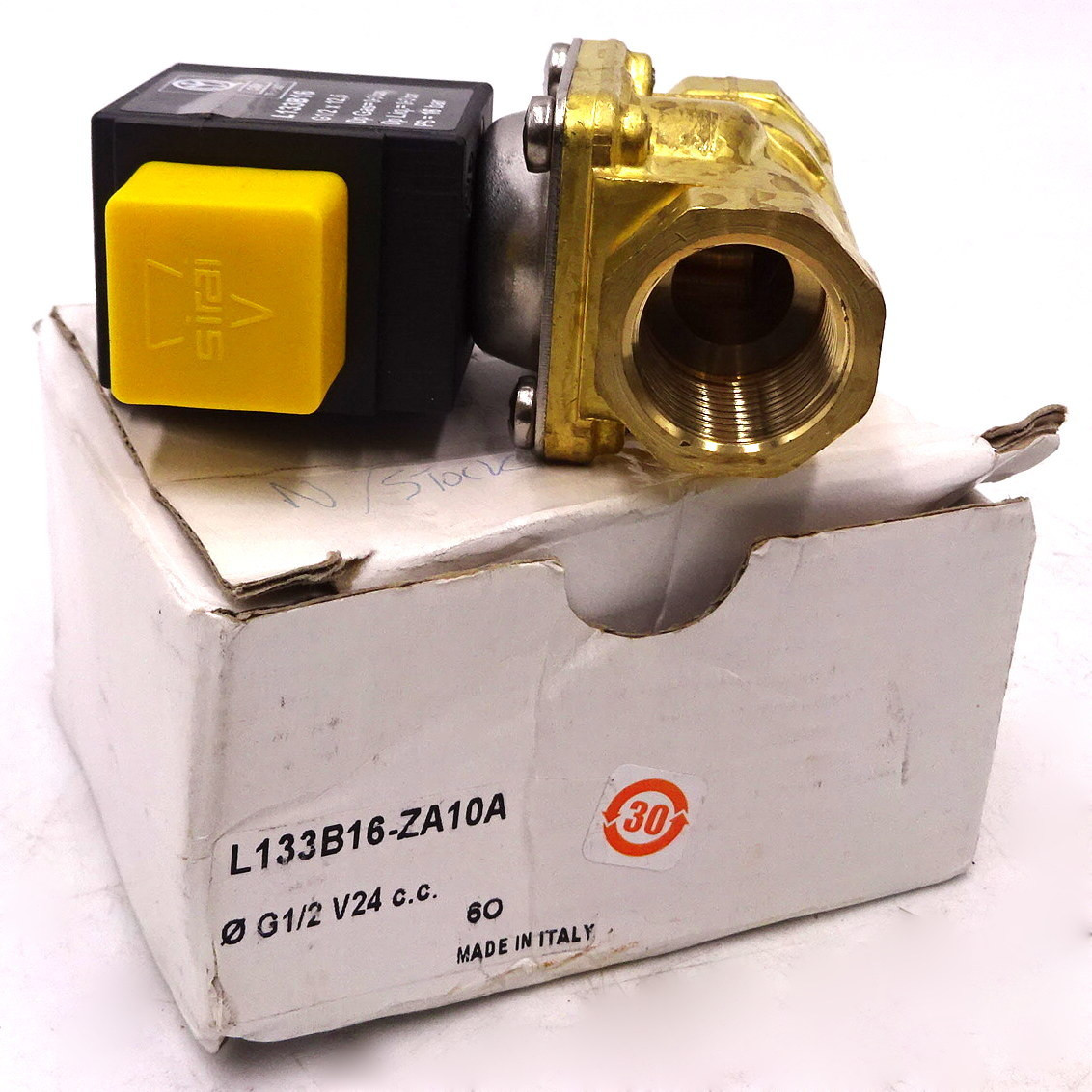 Solenoid Valve L133B16-ZA10A Sirai G1/2 16bar 24VDC - Axxa - Motor ...