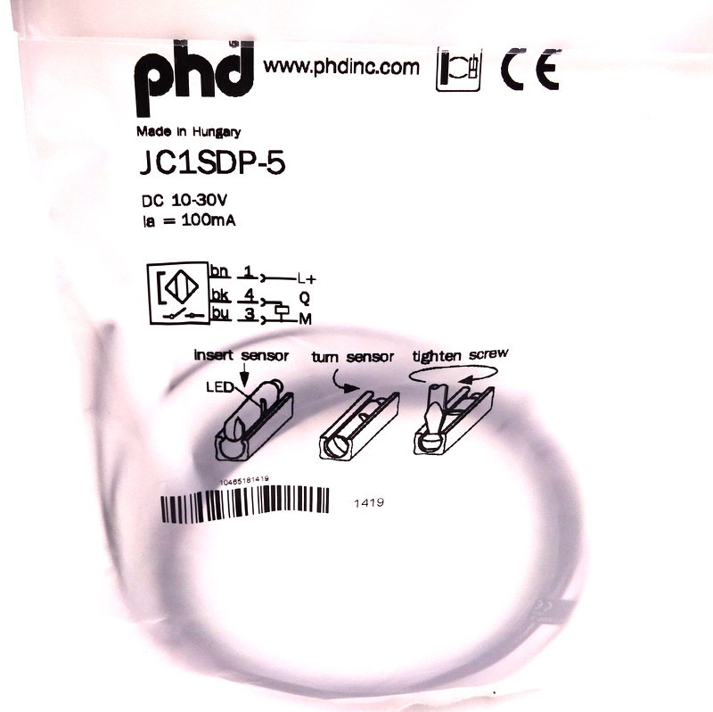 Magnetic Switch JC1SDP-5 PHD 10-30VDC 100mA - Axxa - Motor Control ...