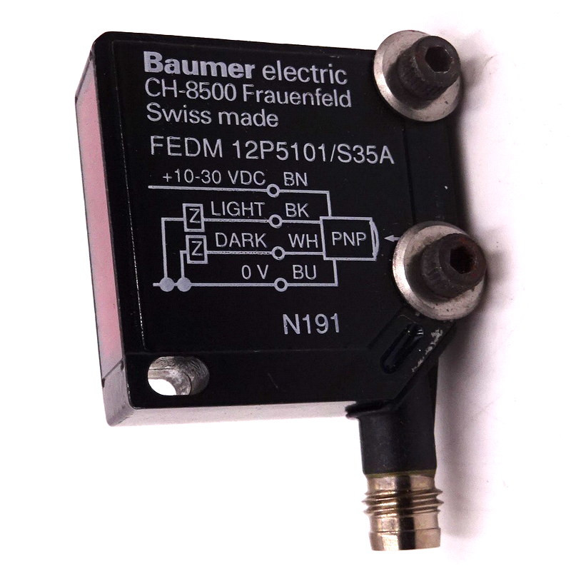 Photoelectric Sensor FEDM-12P5101-S35A Baumer 10-30VDC *Fitted* - Axxa ...