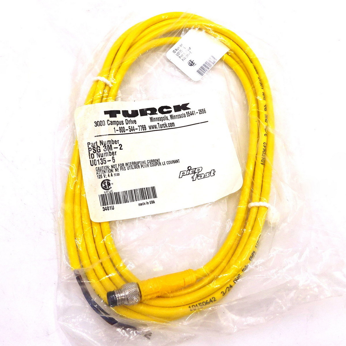 Sensor Cord PSG3M-2 Turck - Axxa - Motor Control & Automation