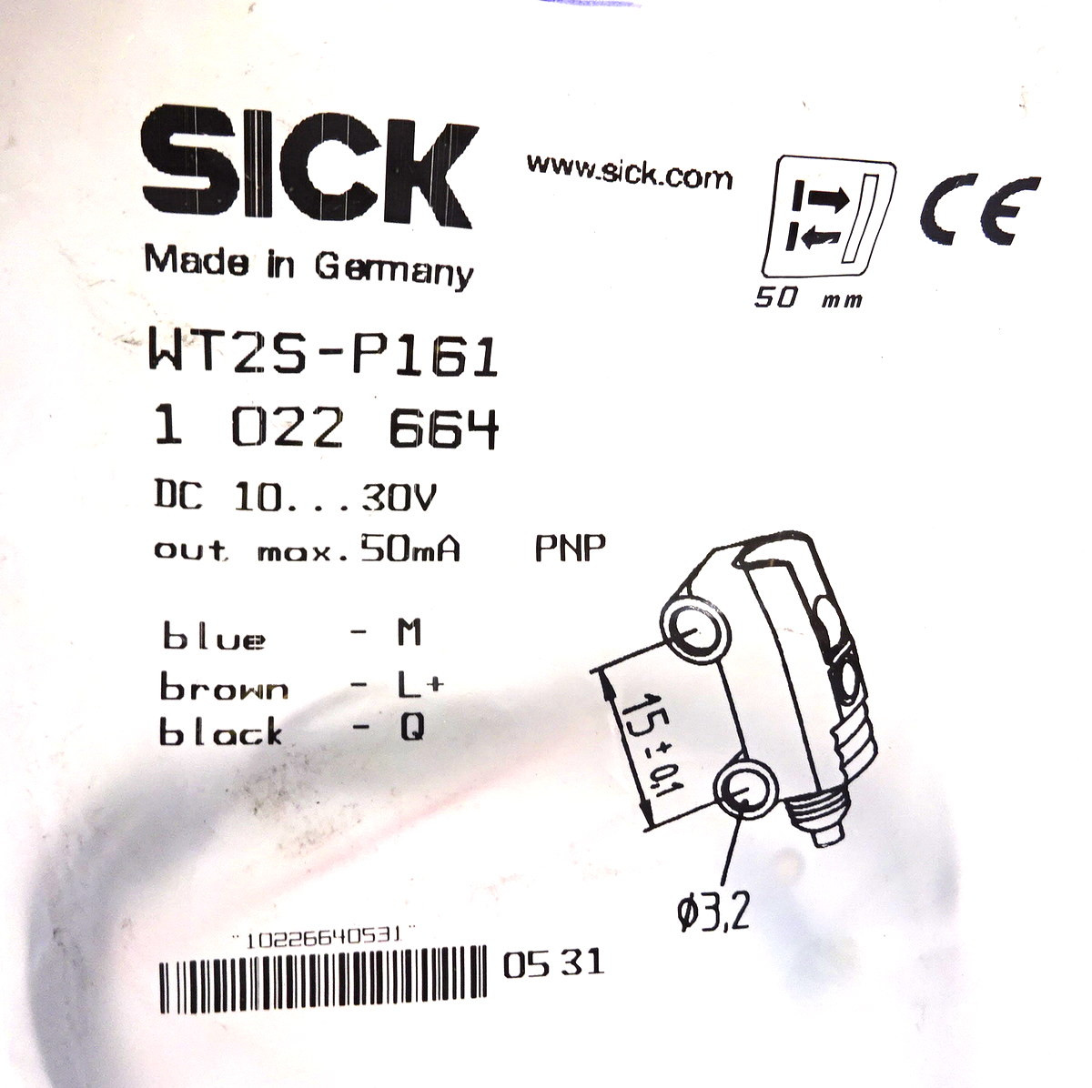 Photoelectric Sensor WT2S-P161 SICK - Axxa - Motor Control & Automation