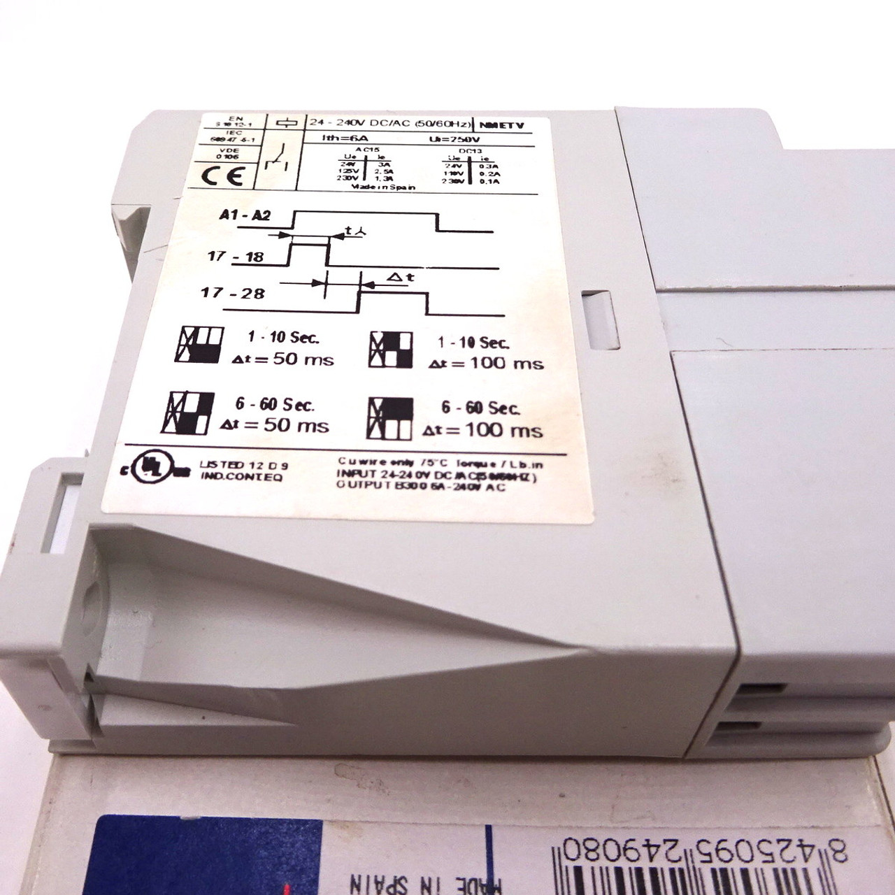 Electronic Timer Relay NMETV GE 24-240VAC/DC 6-60s 124908 *New* - Axxa ...