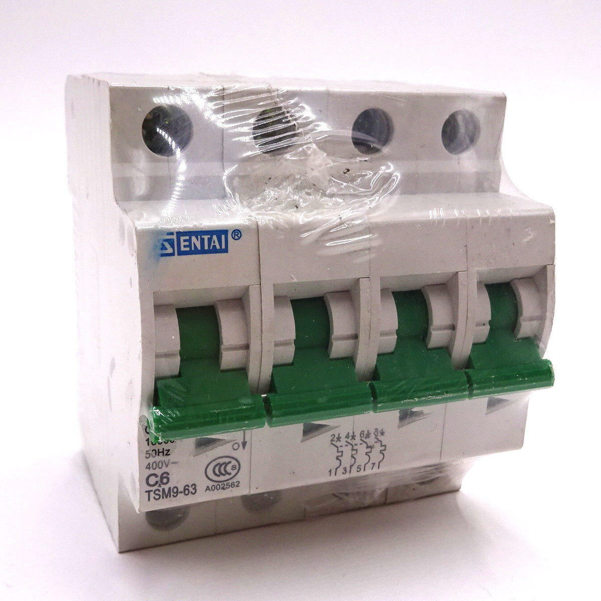 Circuit Breaker C6-TSM9-63-4P Sentai 4Pole C Curve 6A C6TSM963 *New ...