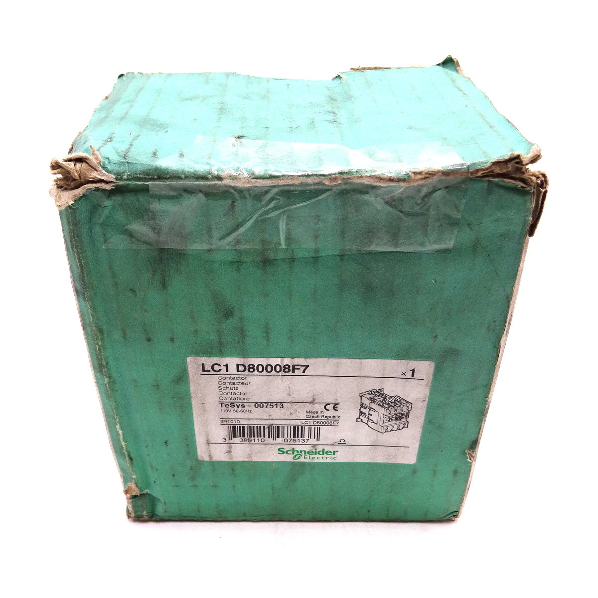 Contactor LC1D80008F7 Schneider 4P (2NO 2NC) 110VAC 125A - Axxa - Motor ...