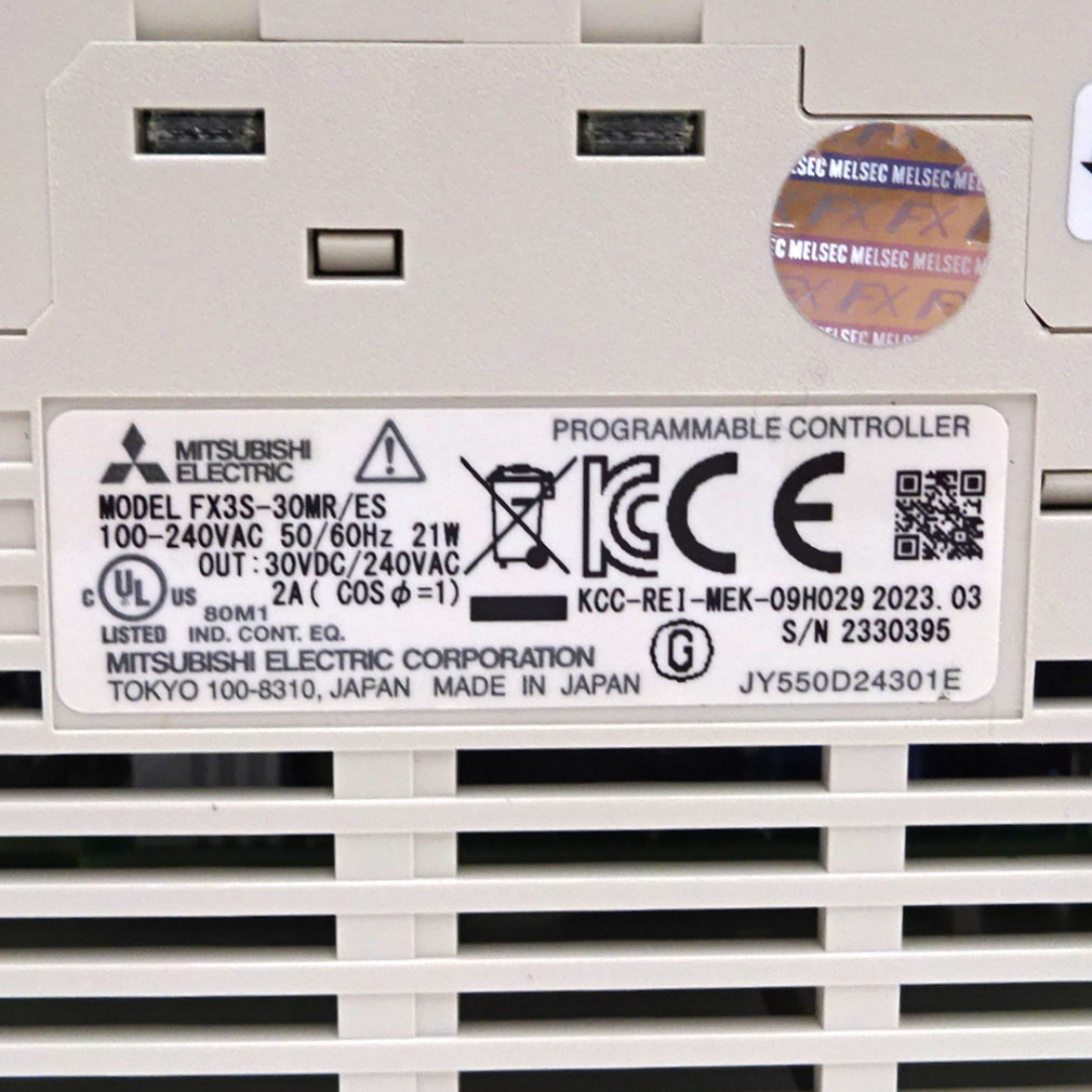 Programmable Controller FX3S-30MR/ES Mitsubishi with Software Installed ...