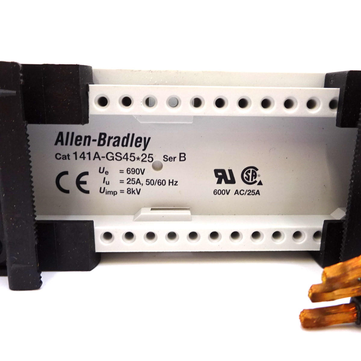 MCS Busbar 141A-GS45RR25 Allen-Bradley 200mm/45mm/25A 600V 141AGS45RR25 ...