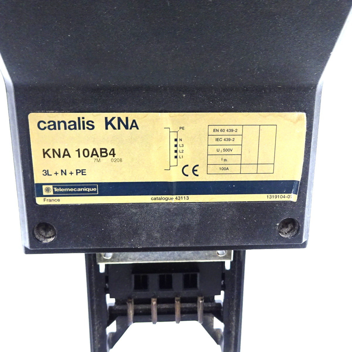 End Feed Unit KNA10AB4 Telemecanique 100A 24-500V 3L/N/PE 072218 *New ...