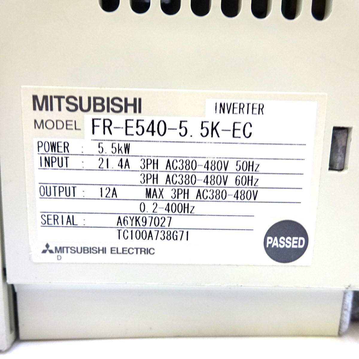Inverter Drive FR-E540-5.5K-EC Mitsubishi 3PH 7.5HP 5.5kW 380-480VAC 21 ...