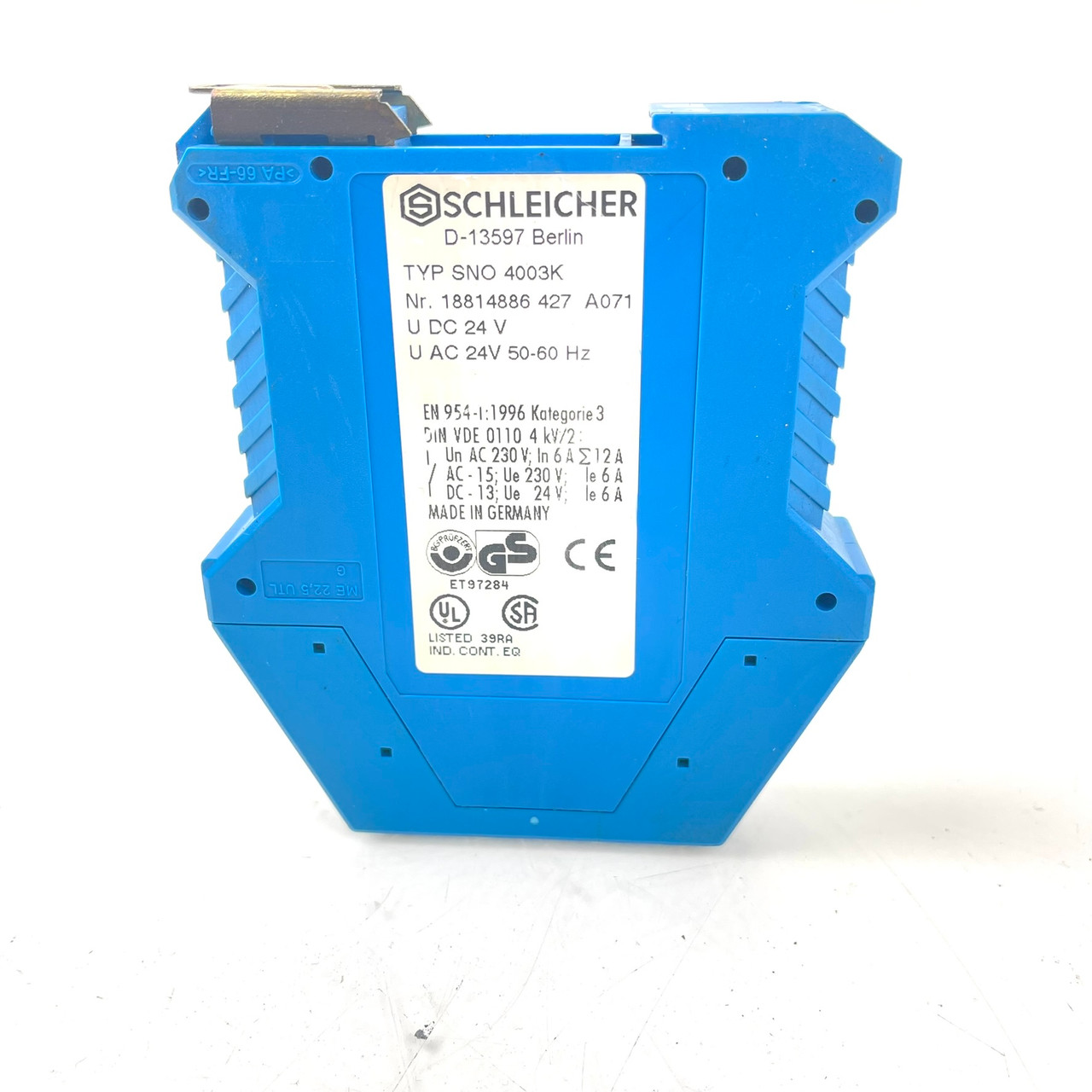 Safety Relay SNO4003K Schleicher 24VAC/DC *Used* - Axxa - Motor Control ...