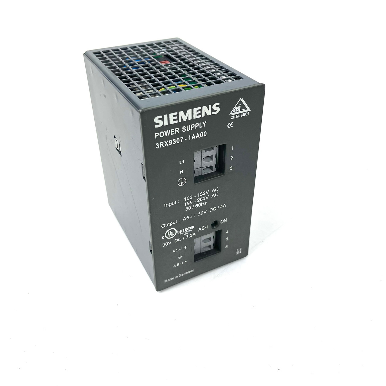 Power Supply Unit 3RX9307-1AA00 Siemens 30VDC 4A *Used* - Axxa - Motor ...