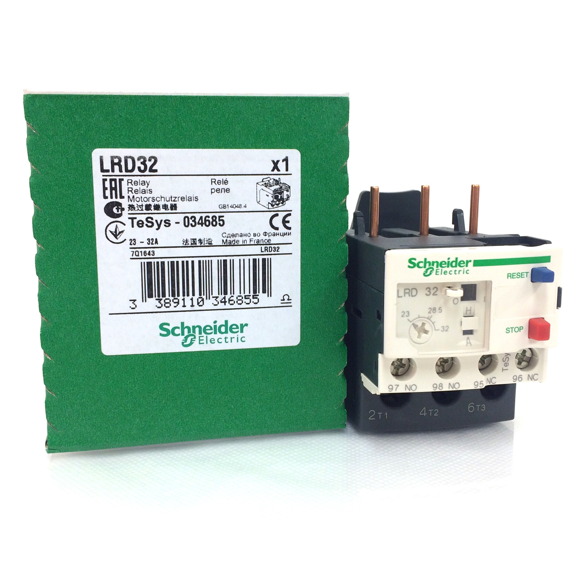 Overload Relay LRD32 Schneider 23-32A 034685 - Axxa - Motor Control ...
