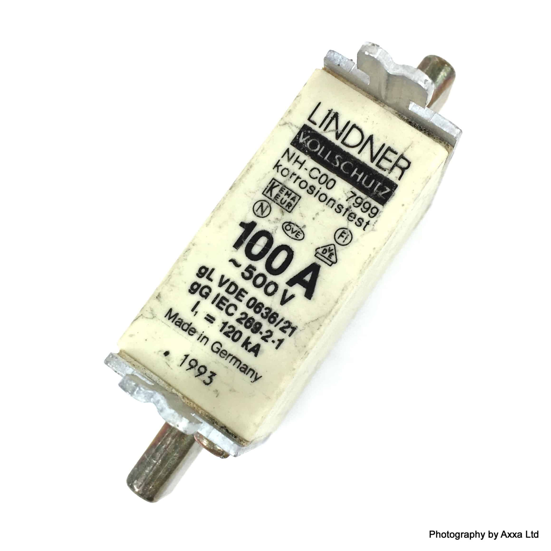 Fuse Link NH-C00-7999-100 Lindner 100A NHC00 *New* - Axxa - Motor ...