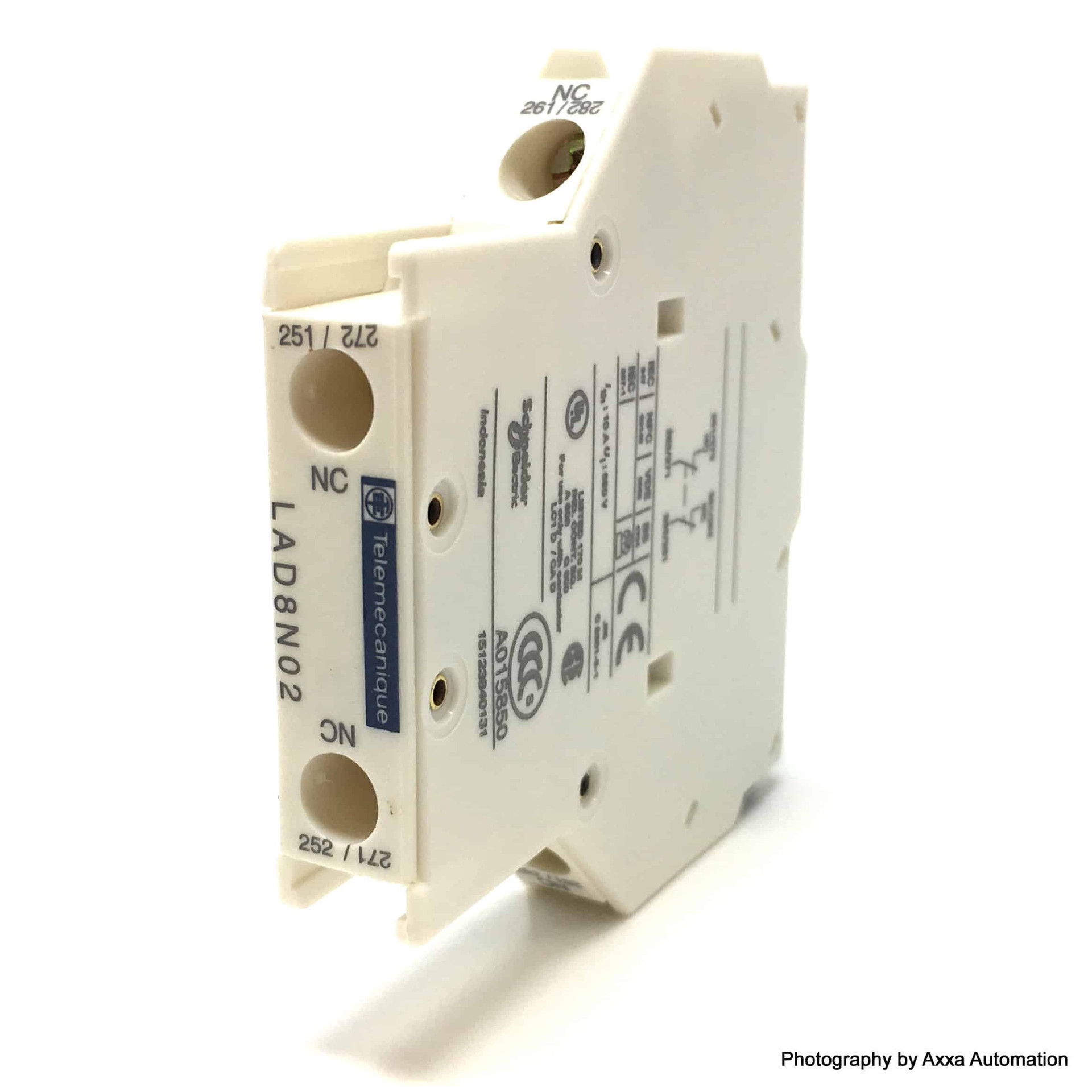 Contact Block LAD8N02 Schneider 2NC - Axxa - Motors & Motor Control