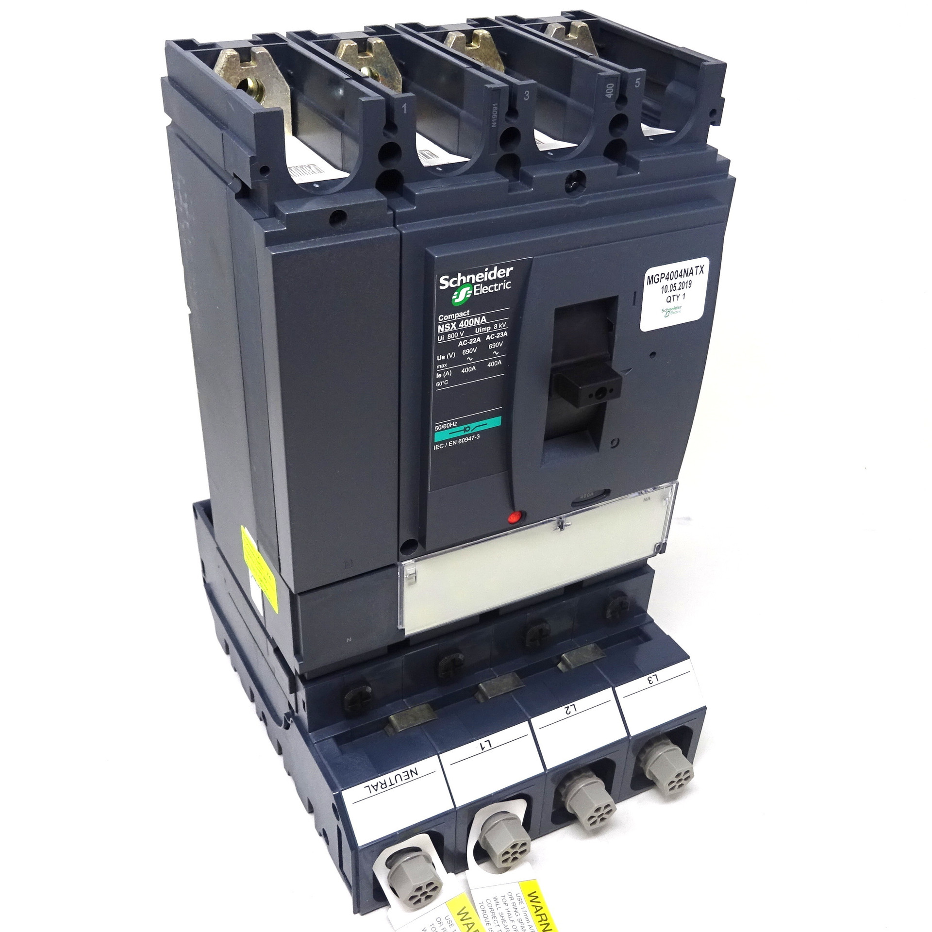 4P MCCB MGP4004NATX Schneider 400A - Axxa - Motor Control & Automation