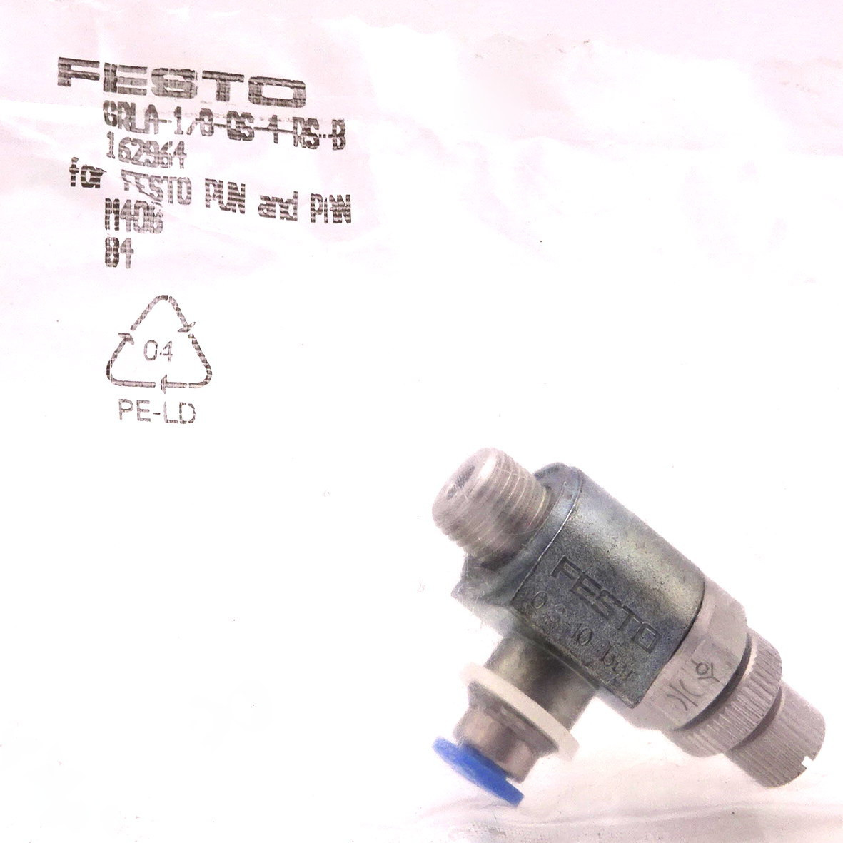 Flow Control Valve GRLA-1/8-QS-4-RS-B Festo One Way *New* - Axxa ...