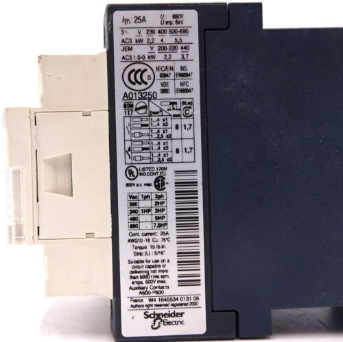 Contactor LC1D09BD Telemecanique 24VDC 4kW 035307 LC1D09-BD - Axxa ...