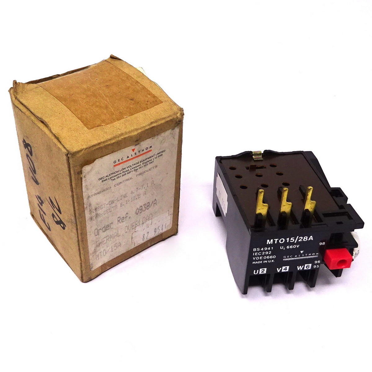 Overload Relay MTO15/28A GEC 4.7-7.1A 0938A - Axxa - Motor Control ...