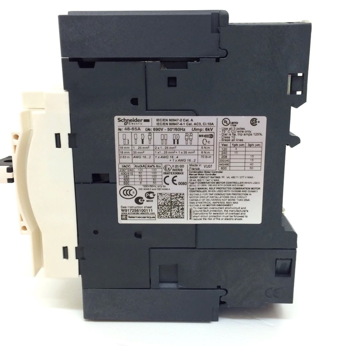 Motor Circuit Breaker 940541 Schneider 48-65A GV3P65 - Axxa - Motor ...