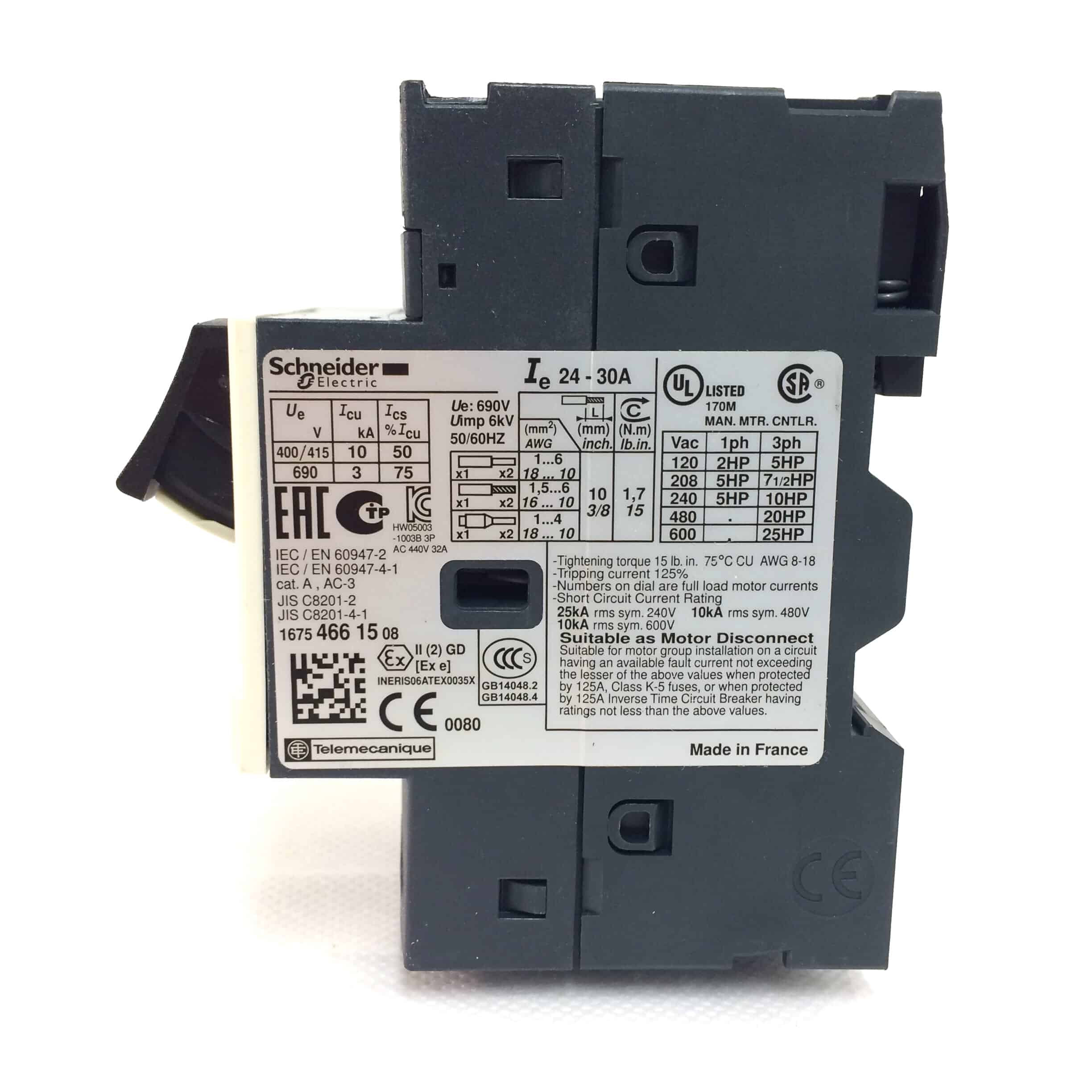 Motor Circuit Breaker GV2ME32 Schneider 24-32A 034329 GV2-ME32 - Axxa ...