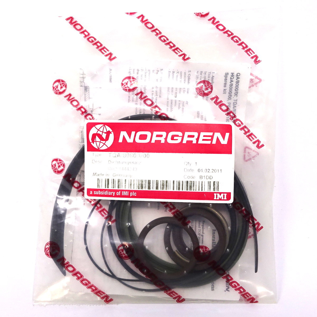 Service Kit TQA/8080A/00 Norgren 80mm - Axxa - Motor Control & Automation