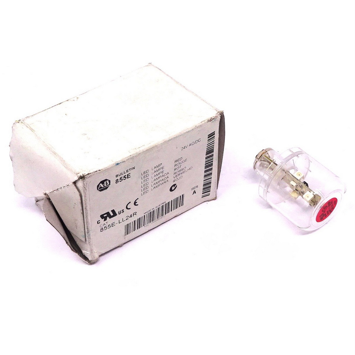 LED Lamp 855E-LL24R Allen-Bradley 24V AC/DC Red - Axxa - Motor Control ...