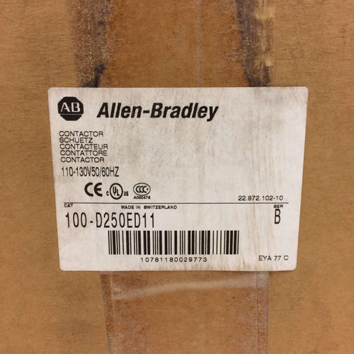 Contactor 100-D250 Allen-Bradley 110-130VAC 140/150kW 100-D250ED11 *New ...
