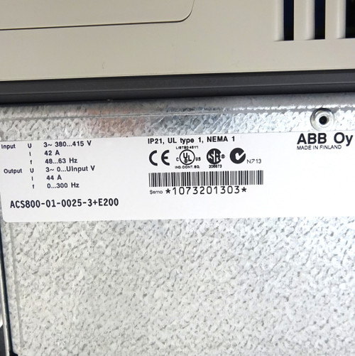 AC Drive ACS800-01-0025-3+E200 ABB - Axxa - Motor Control & Automation