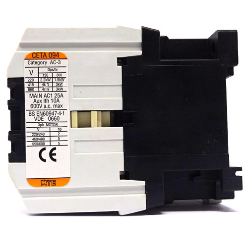 Contactor CETA-094 MTE 4kW 400V - Axxa - Motor Control & Automation