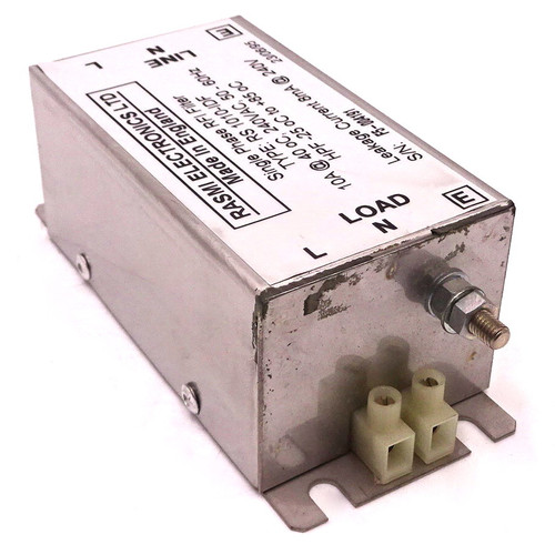 RFI Filter RS-1010-IDF Rasmi Single Phase 240VAC 8mA - Axxa - Motor ...