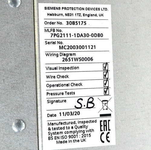 Relay 7PG2111-1DA30-0DB0 Siemens Solkor R/Rf 1A - Axxa - Motor Control ...