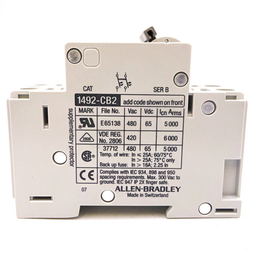 Circuit Breaker 1492-CB2H150 Allen-Bradley 2P 15A - Axxa - Motor ...