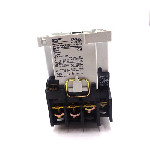 Contactor CA3-23-01-240VAC Sprecher & Schuh 3P 16kW 240-277VAC 1NC ...